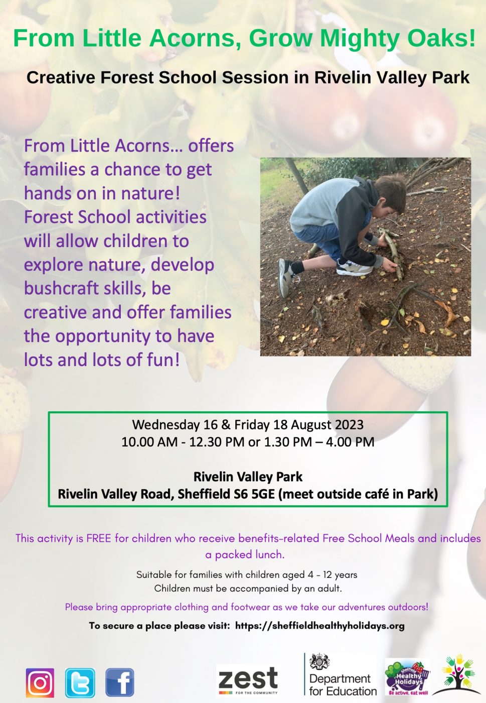 Grow theatre HAF Activities - Zest